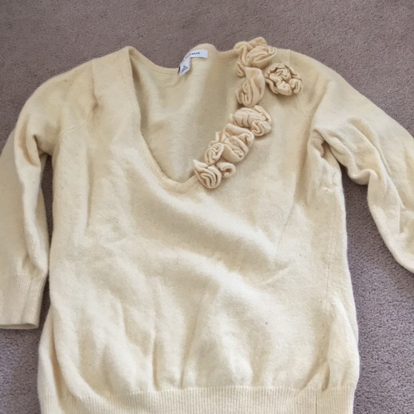 Banana Republic | Sweaters | Banana Republic Butter Yellow Sweater With ...
